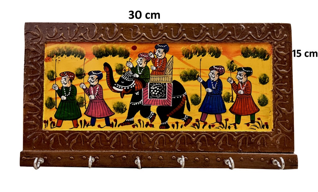 SAARTHI Rajasthani Handcrafted Traditional Wooden Key Holder